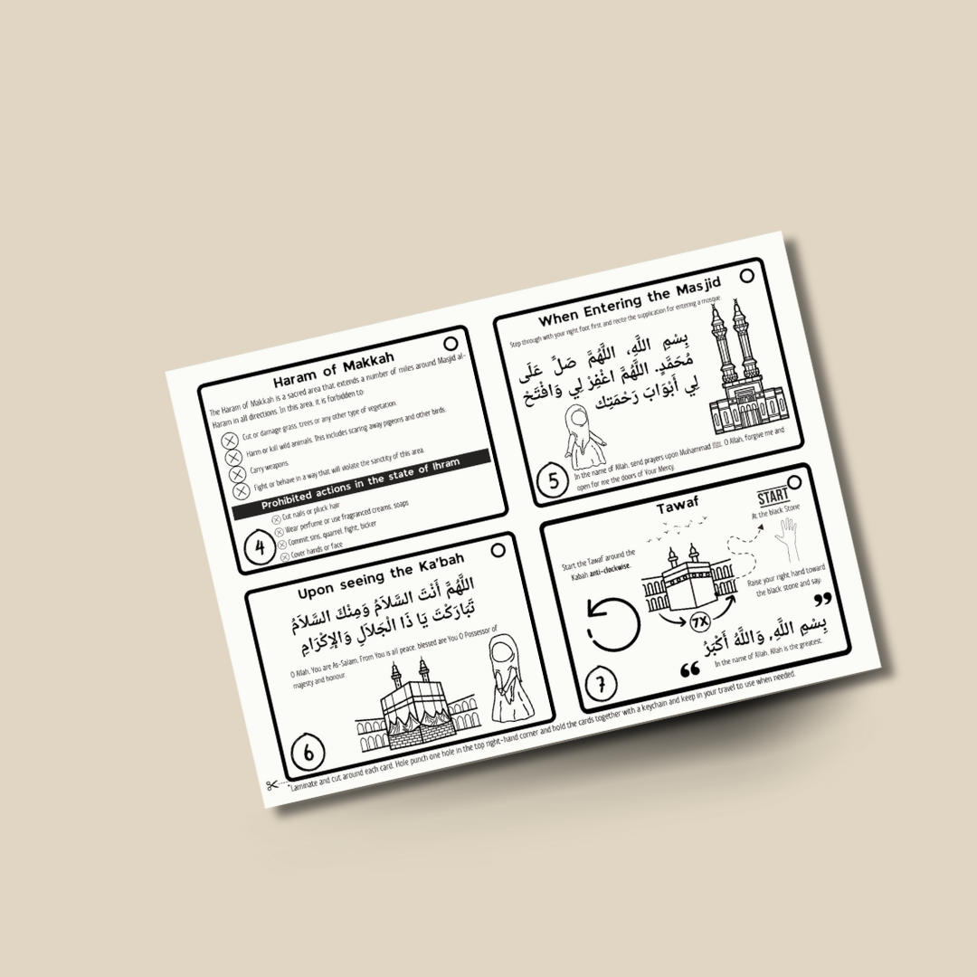 My Umrah Journey Flashcards (Free Printable) – Tarbiyah Islamiyyah